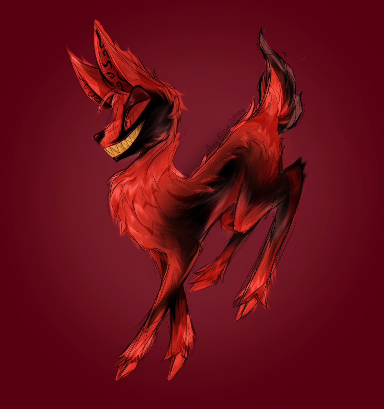 Alastors zoophobia deer design that I drew. | Fandom