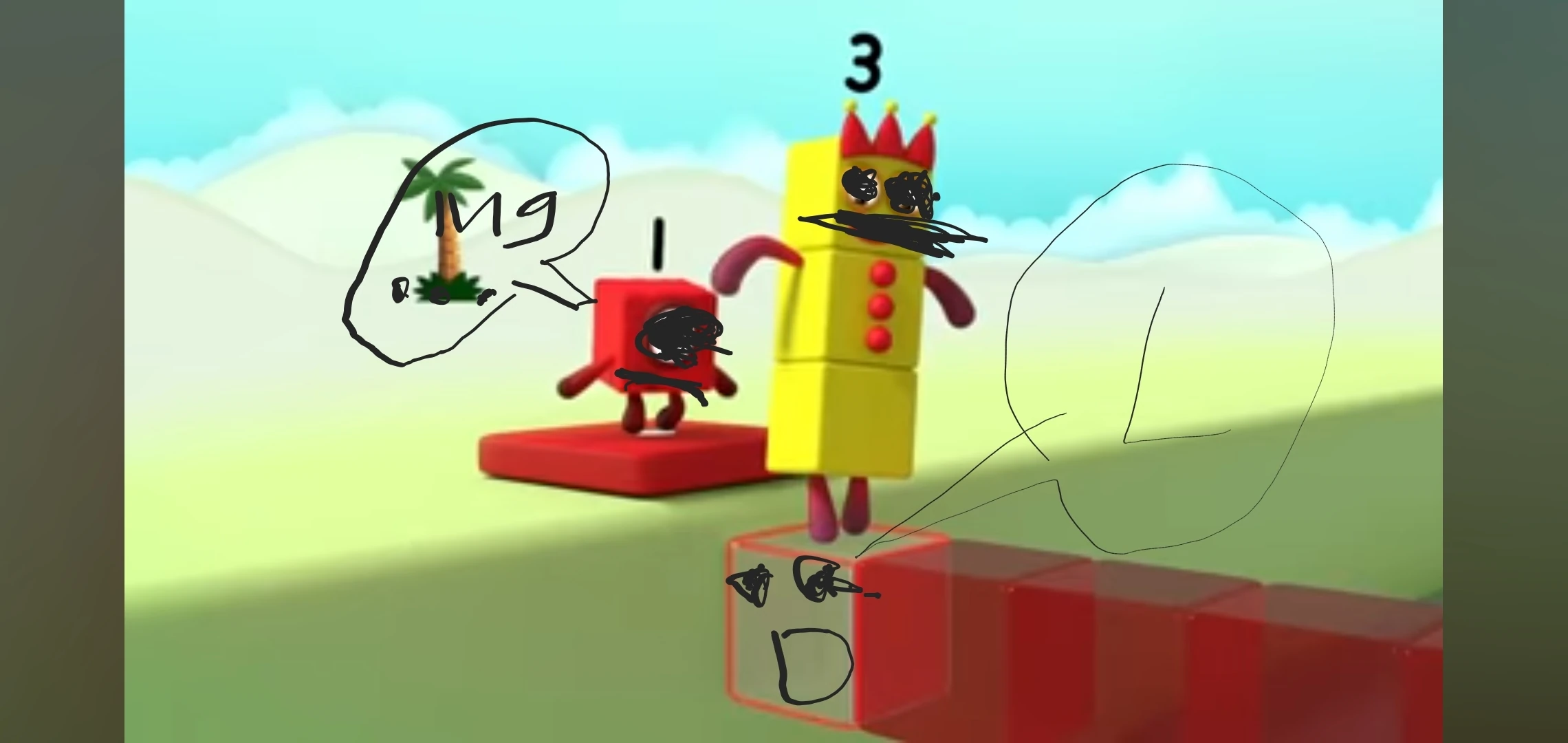 Numberblock Three gotta be dumb bro! | Fandom