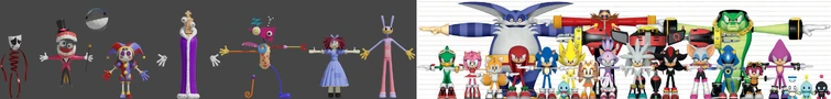 TADC and Sonic characters heights. | Fandom