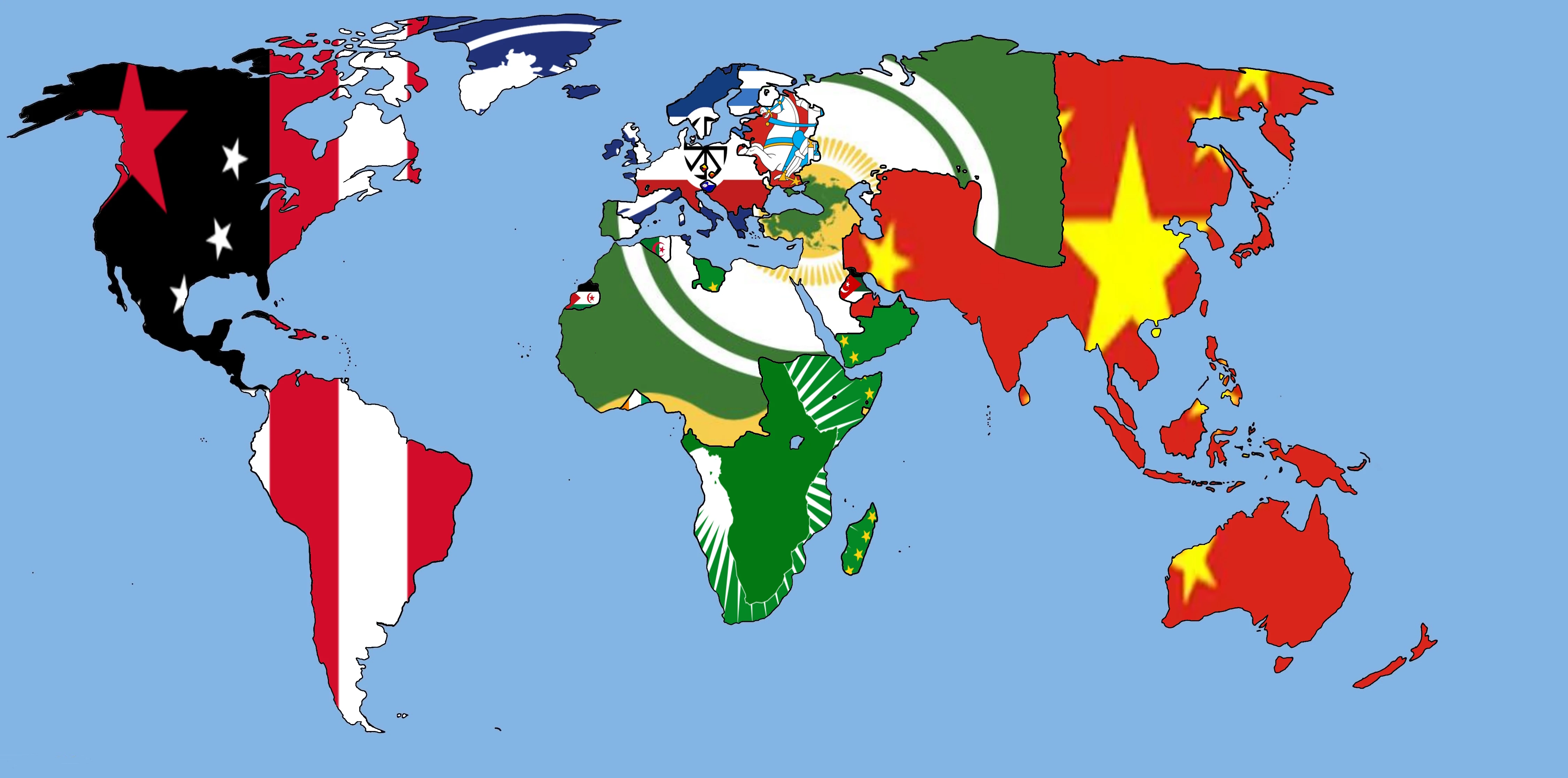 Flag map of my ages of conflict 10000 year old world | Fandom