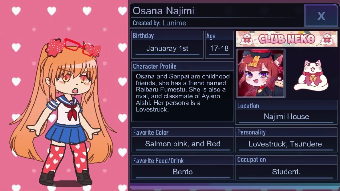 I made Osana in Gacha Club. | Fandom
