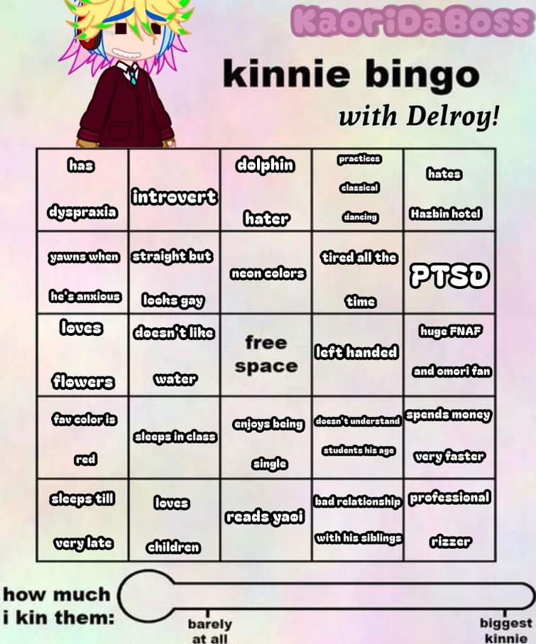 Kinnie bingo!💫 | Fandom