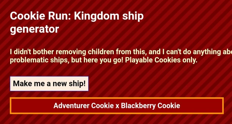 I made a CRK ship generator. | Fandom