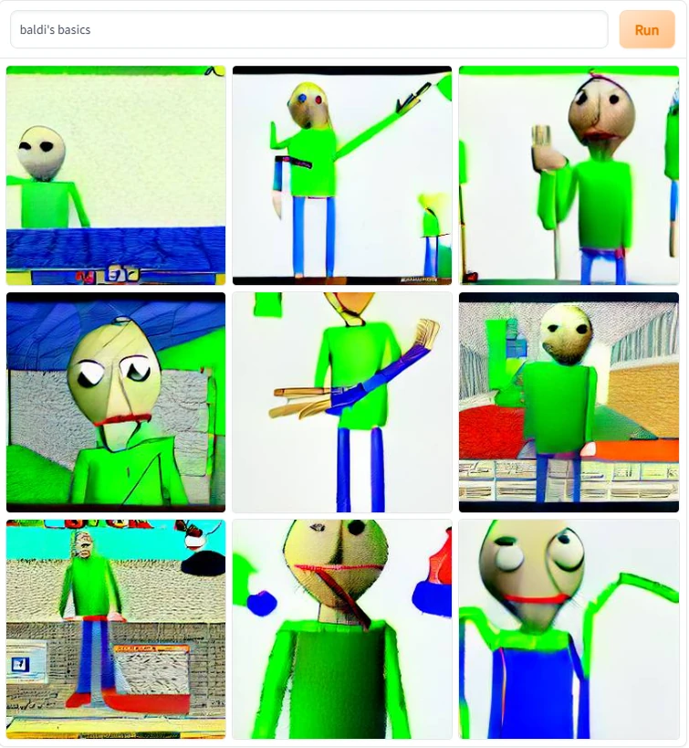 drew that stupid blue shirt baldi that always appears when you type ...