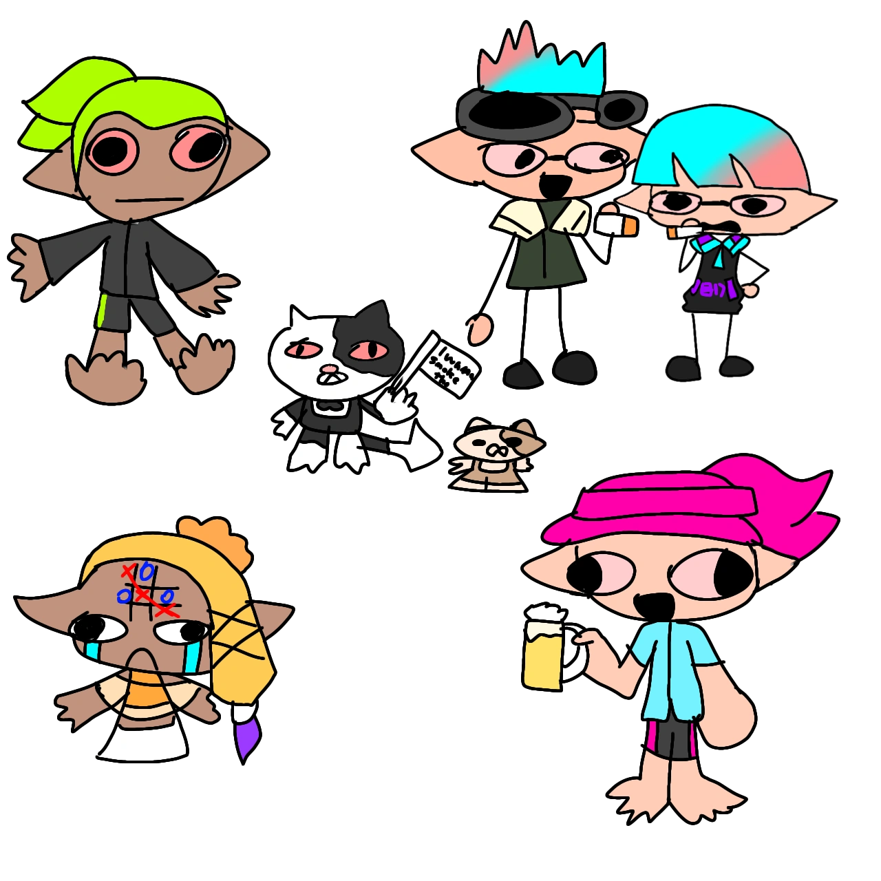 Splatoon coroika || I hate drew this but.. I drew emperor on coroika ...