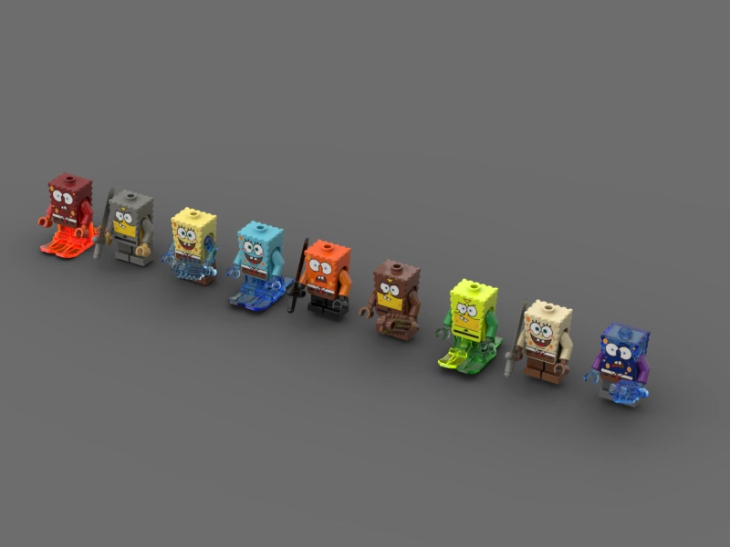 made 9 elemental Spongebob Mixels. | Fandom
