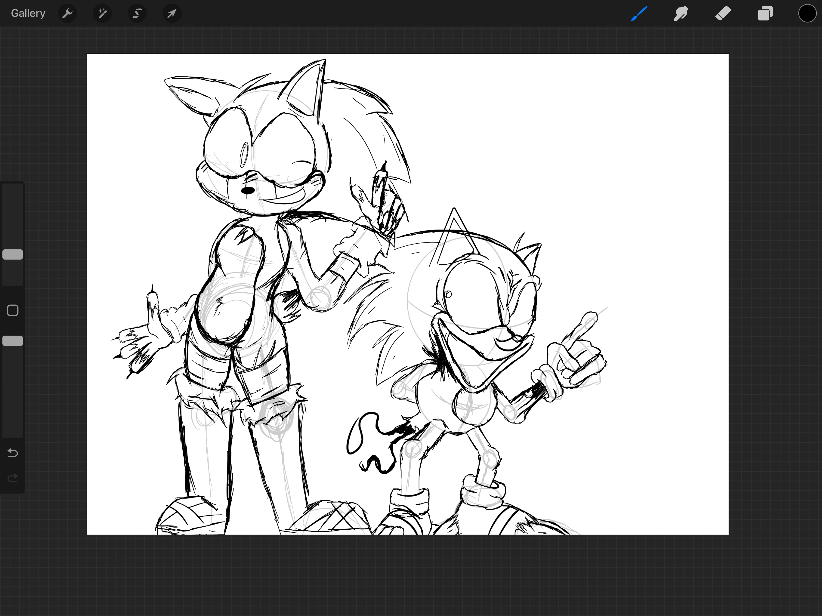 Sorta done with the drawing. Me and my friend sometimes pair up as ...