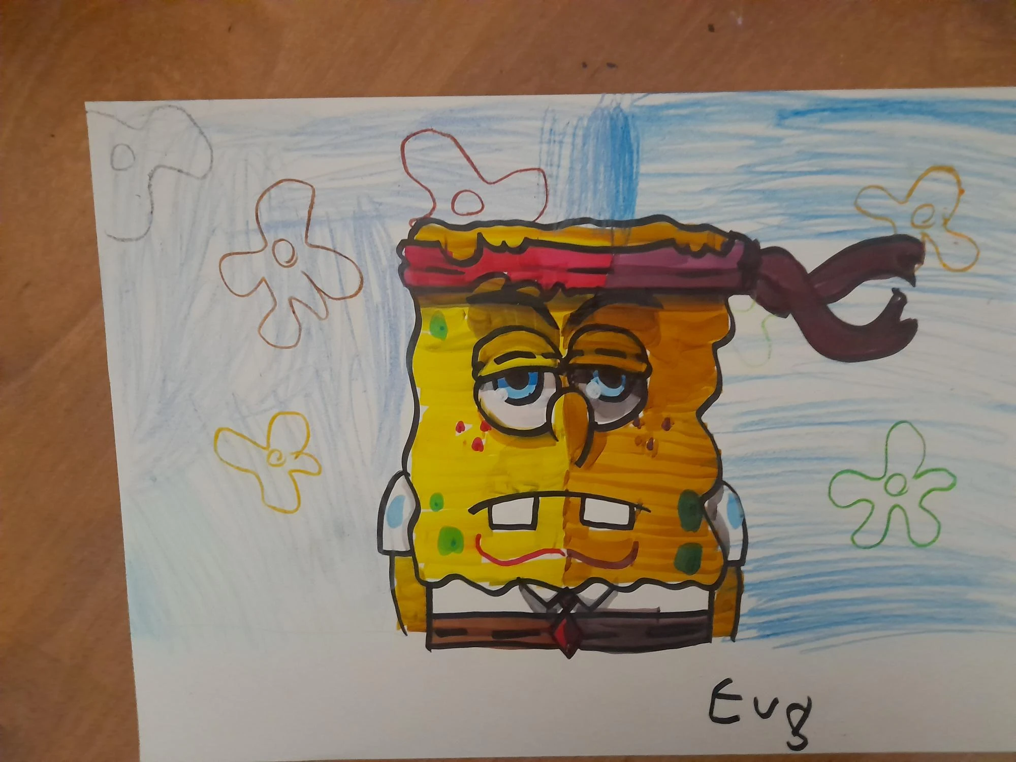 My detailed drawing of SpongeBob | Fandom