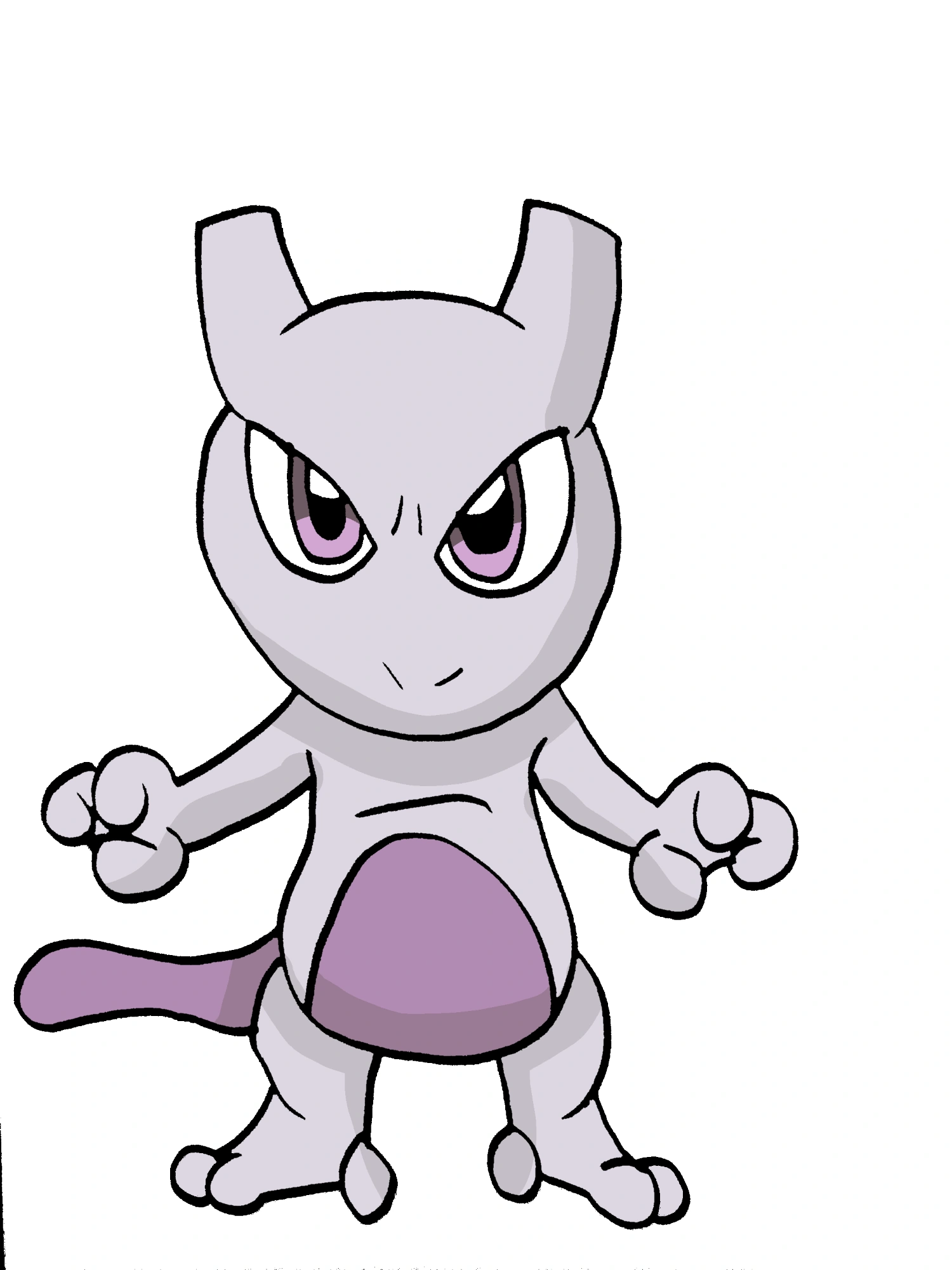 My drawing of Mewtwo | Fandom