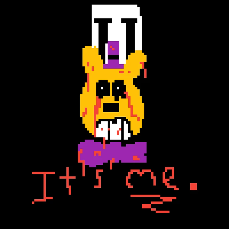 Creepy Fredbear/ Golden Freddy pixel art! | Fandom