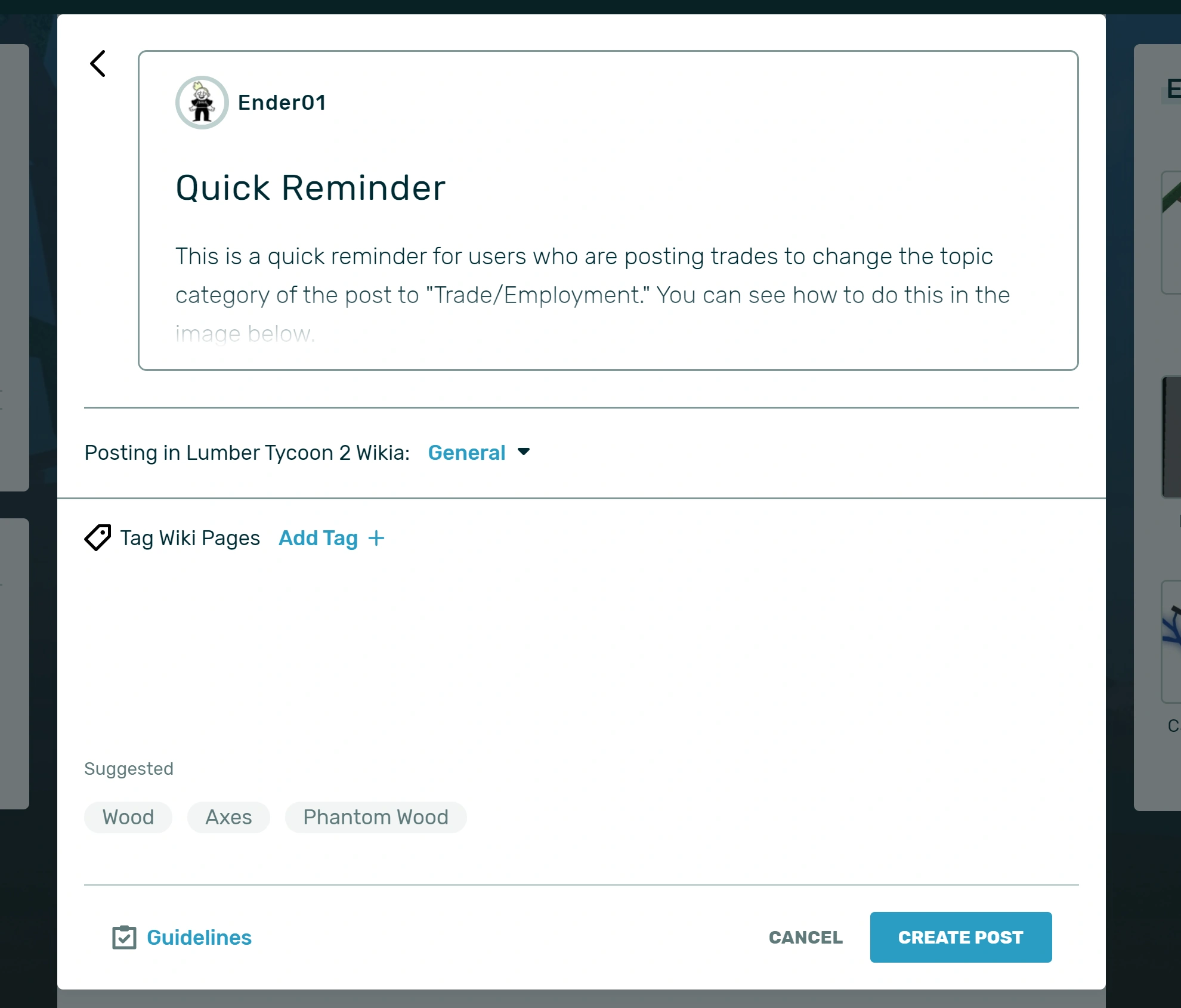 Quick Reminder | Fandom