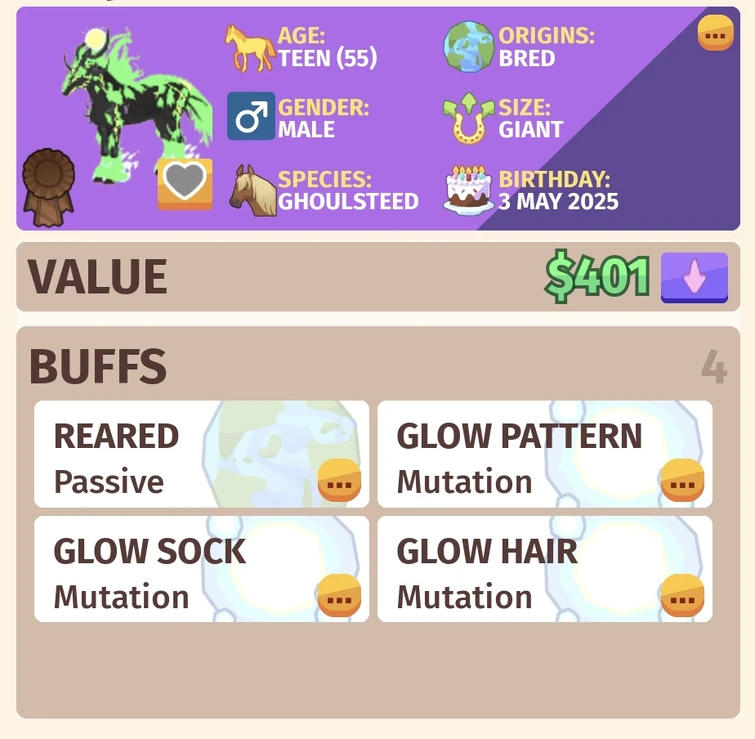 Selling triple glow ghoulsteed! | Fandom