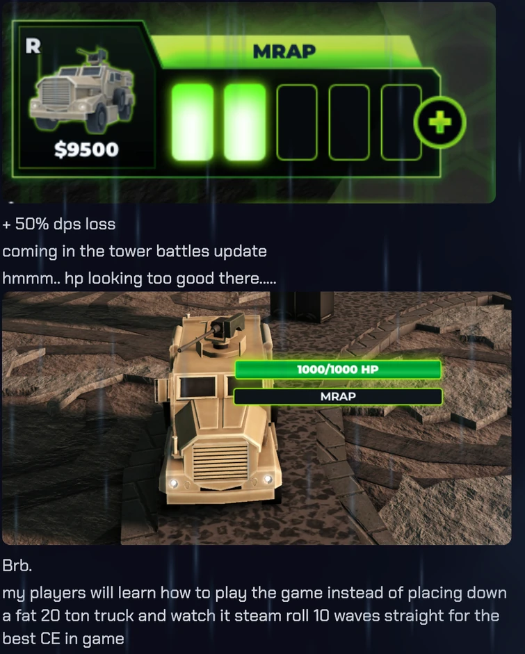 Thank you MRAP. You were a great unit. | Fandom