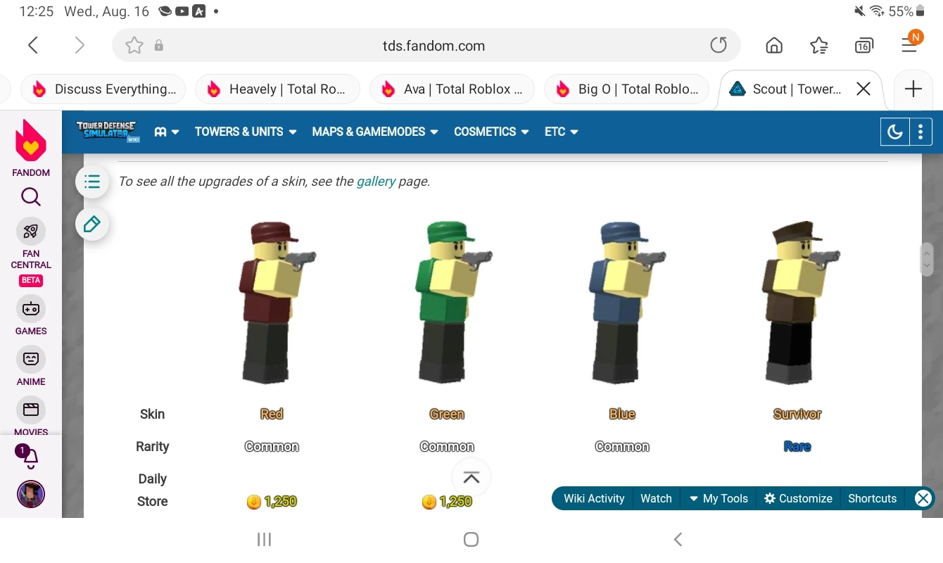 Skin page idea (pic from tds wiki) | Fandom