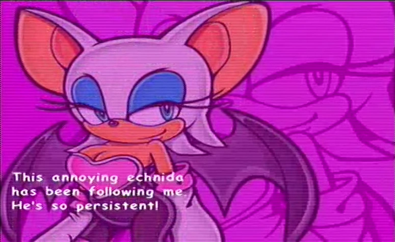 Rouge talking about Knuckles the "Echnida" | Fandom