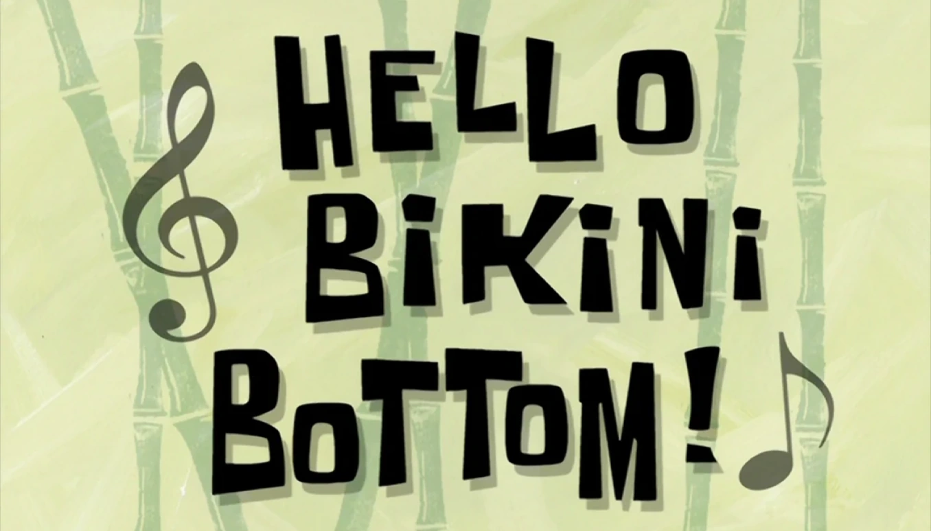 I made a widescreen title of Hello Bikini Bottom | Fandom