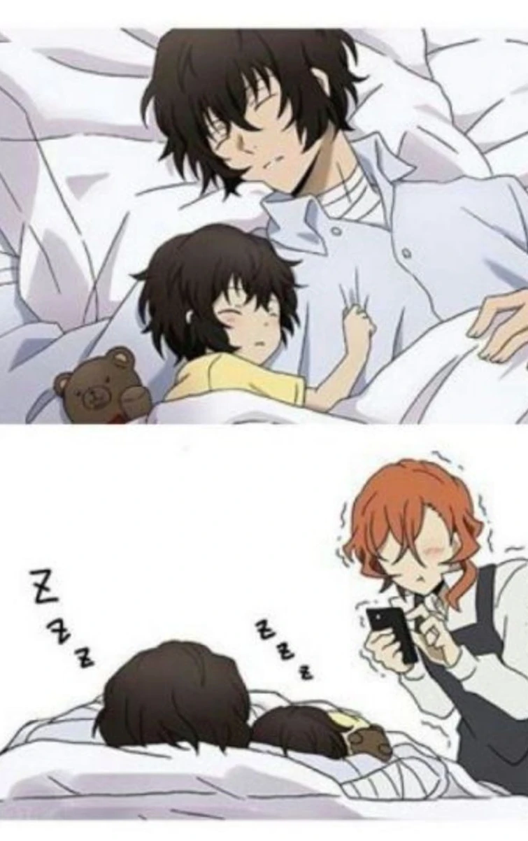 DAZAI OSAMU X CHUUYA NAKAHARA'S NEXT GEN!! :"D AWWWEEE he is so cute ...