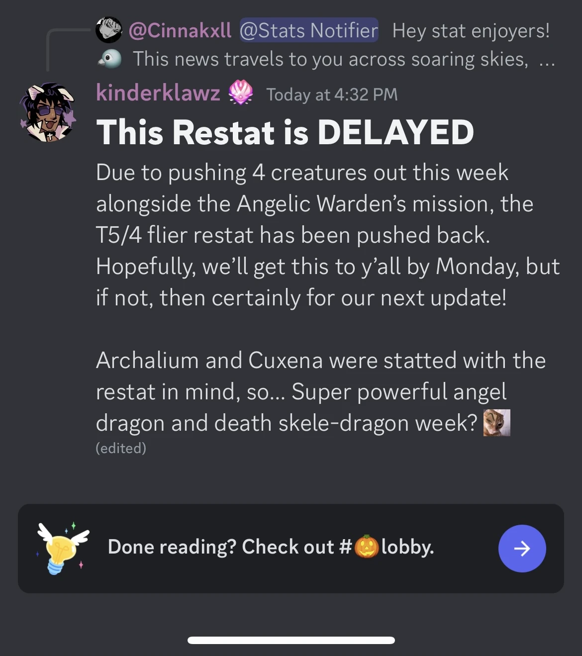 Restat delayed | Fandom