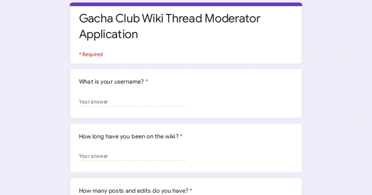 Official Discussion Moderator Application Form! | Fandom