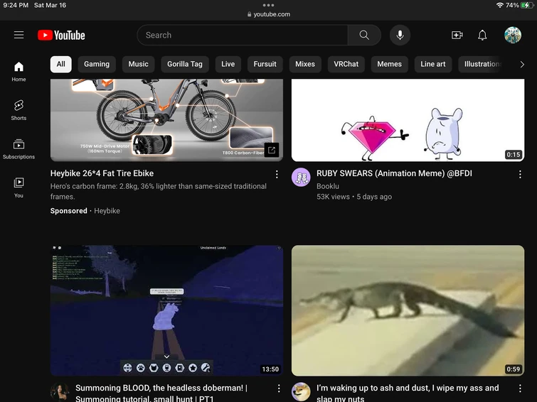 What do y'all youtube recommendations look like? | Fandom