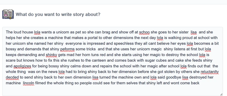 here is another story made with AI | Fandom