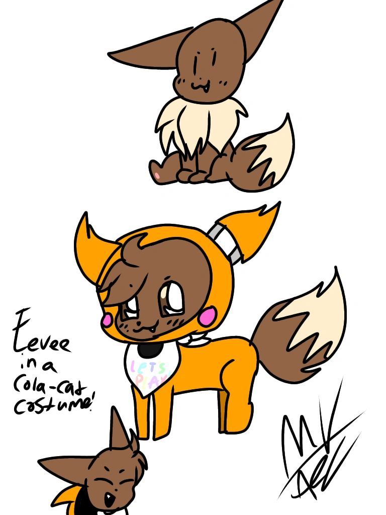 Eevee (my Eevee oc) In a Cola costume! | Fandom