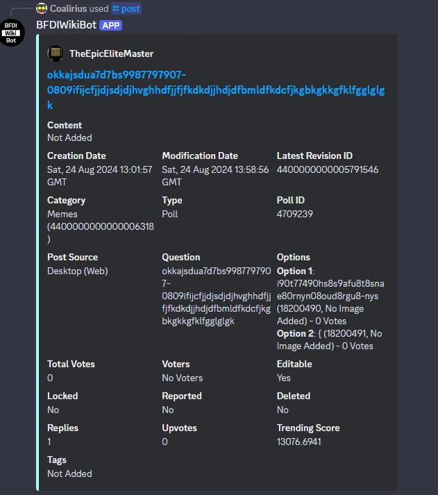 useless Discord bot I made whose purpose is nonexistent other than to ...
