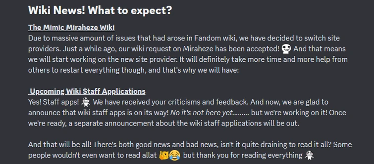 Wiki Vandalism and New Miraheze Wiki | Fandom