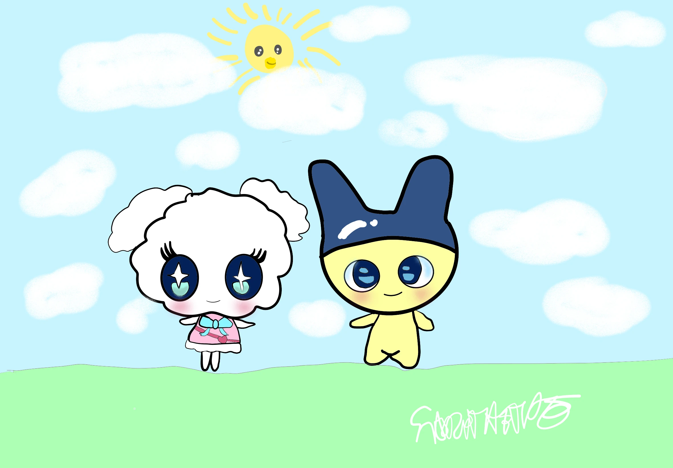 Mametchi & lovelitchi in the park | Fandom