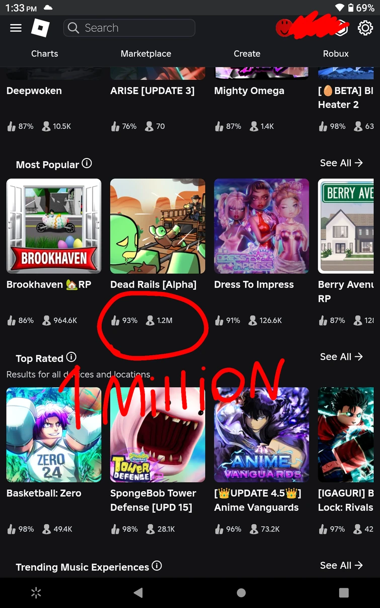 1.2 Million people playing dead rails | Fandom