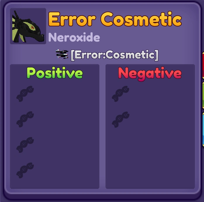 Trading error cosmetic nero for a different error cosmetic (can add ...