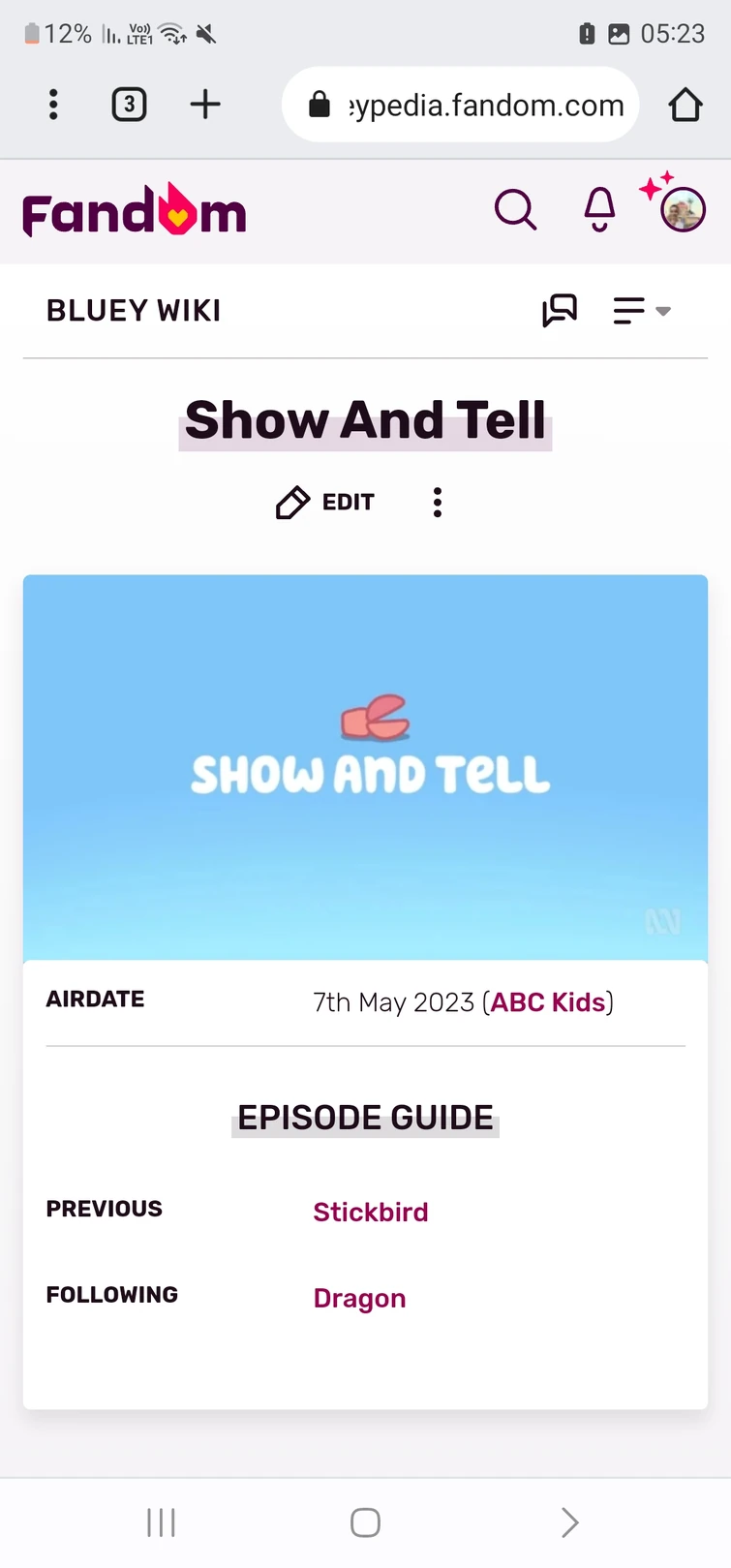 I put the Show & Tell title card on this page. This my first time I put ...