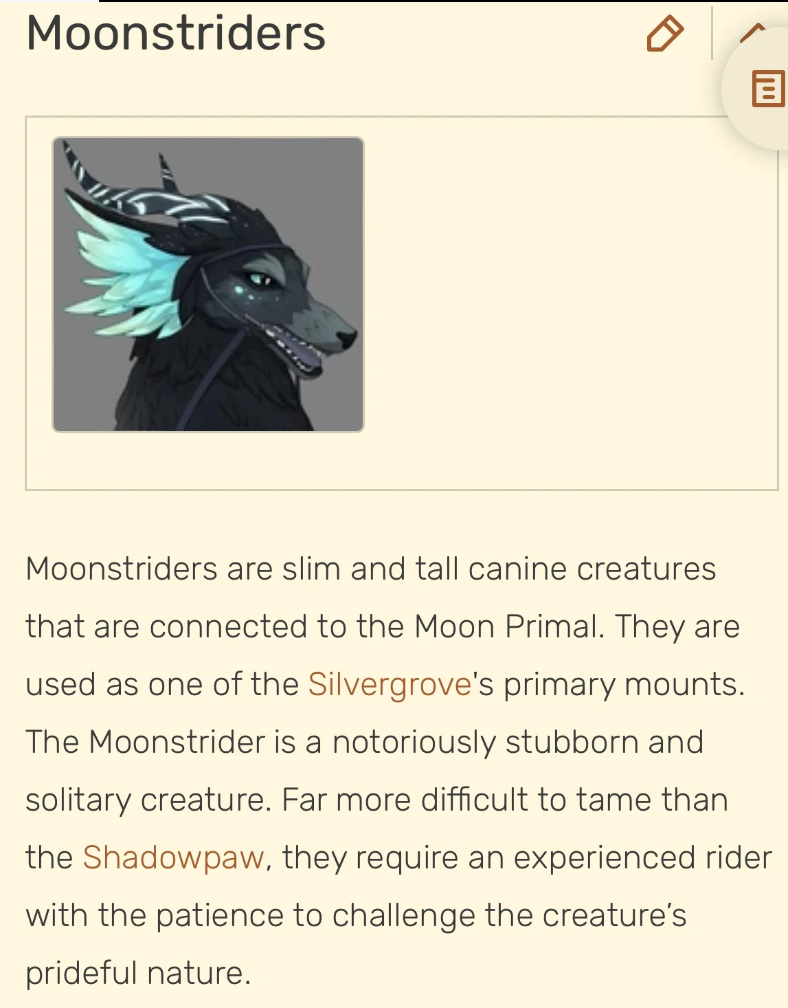Moonstriders and shadowpaws | Fandom