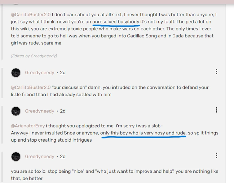 Calling Out Someone Who Is Extremely Toxic On The Wiki. | Fandom