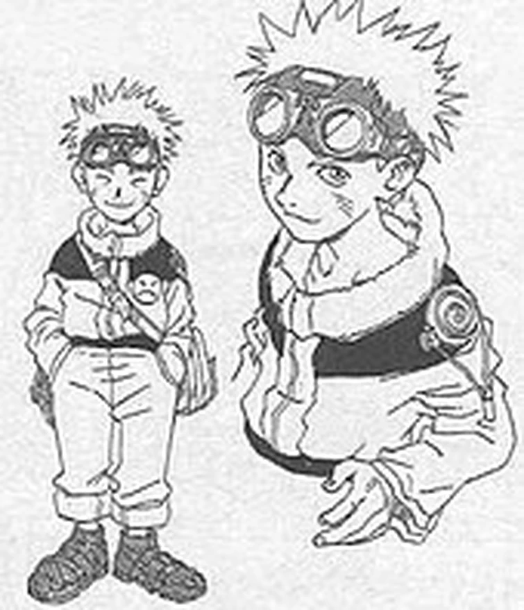 Naruto's early character design: | Fandom