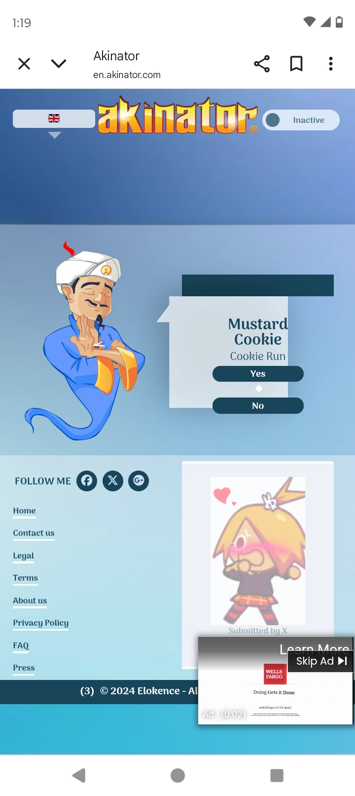 A cursed Akinator screenshot | Fandom