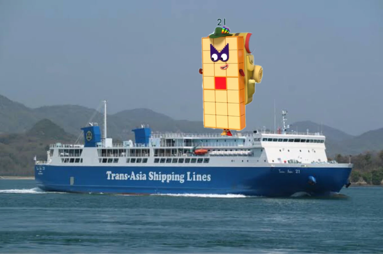 Here Is A Photo Of MV Trans Asia 21 With Numberblock Twenty One | Fandom