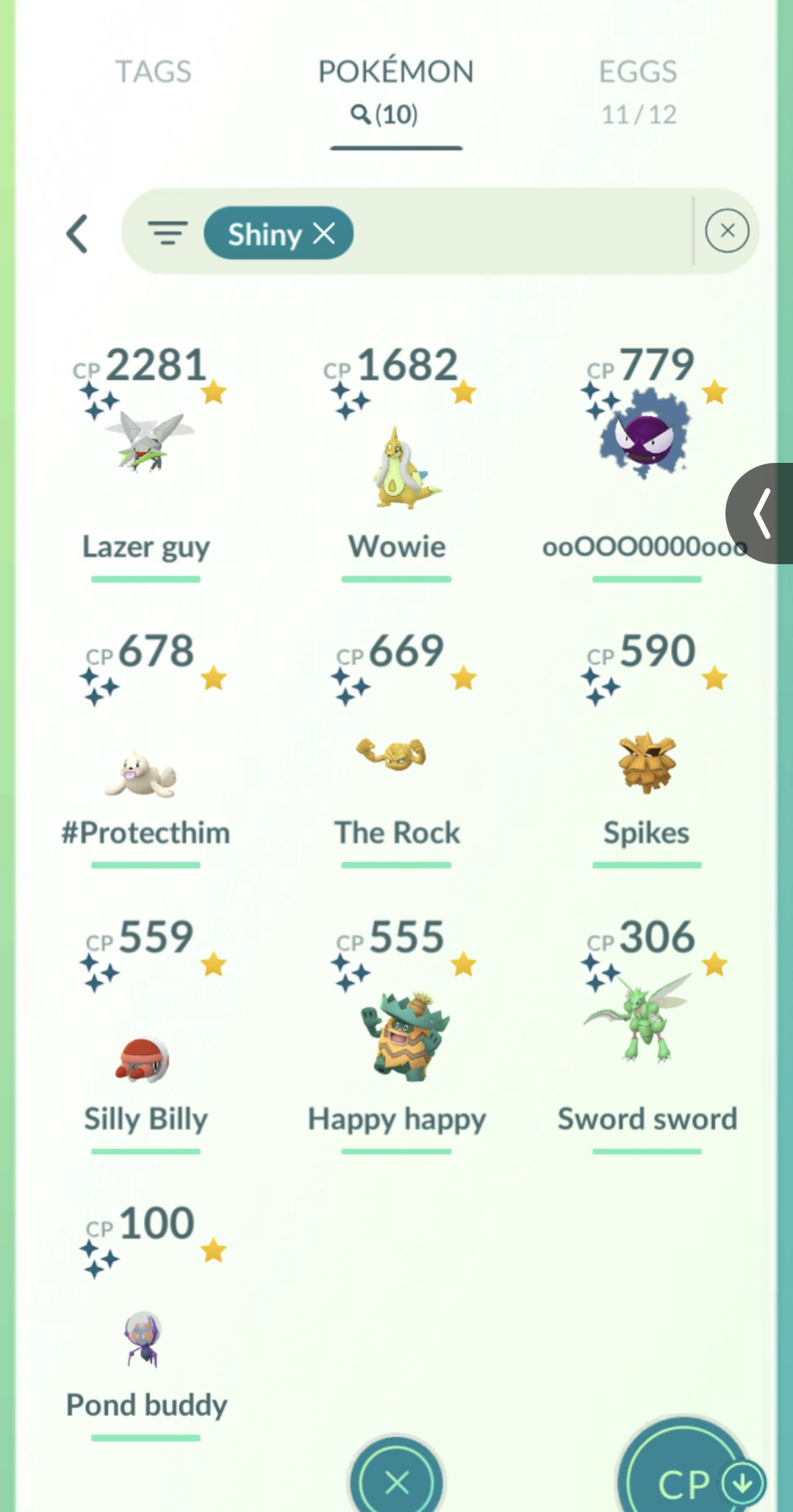 The history of my shiny names in Pokemon Go | Fandom