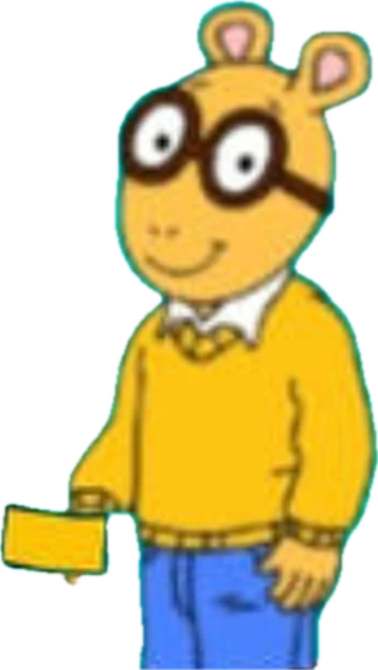 Arthur read with a golden ticket in no background | Fandom