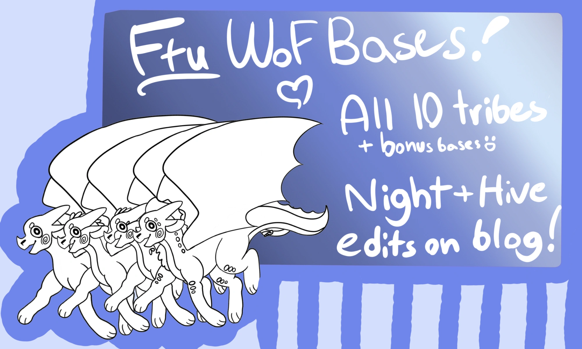 FTU Wings of Fire Chibi Bases! | Fandom