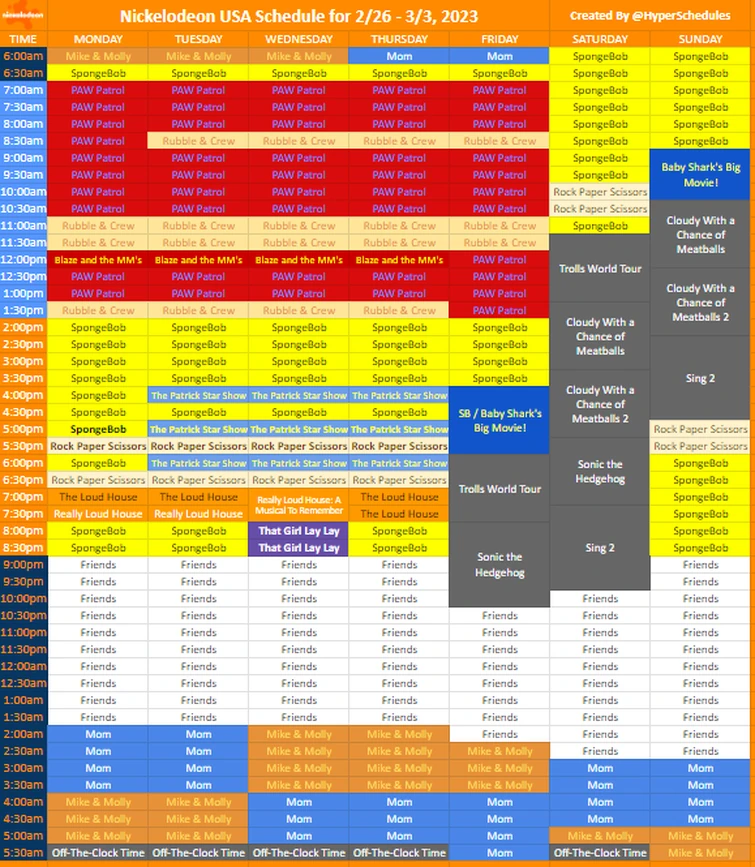 Rate Nickelodeon's Schedule This Week | Fandom