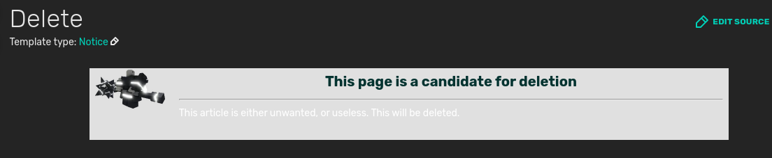 the delete template sucked, so i changed it | Fandom