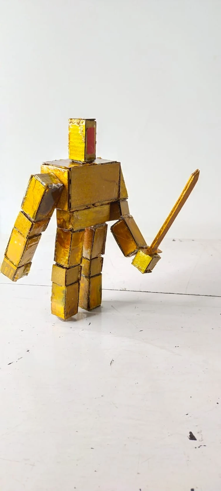 i finally did it. Gold Titan Out Of Cardboard (And Sticks). Thanks For ...