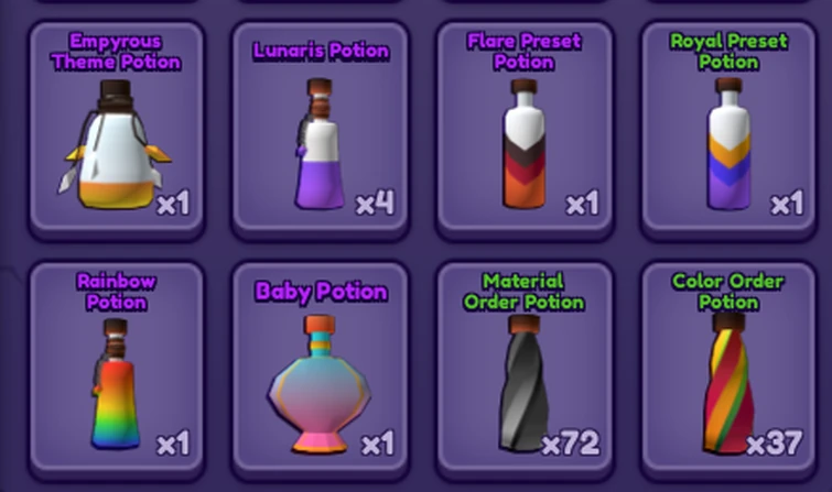 LF Mut Potions and Breeding Cooldown potion. | Fandom