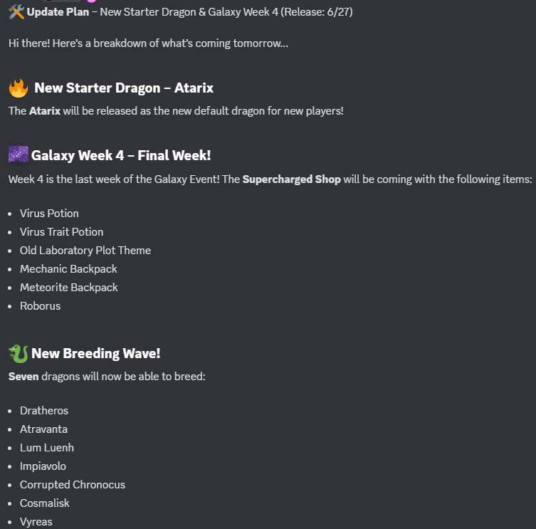 NEW DRAGON FOR STARTERS!! NEXT UPDATE NEWS!! | Fandom