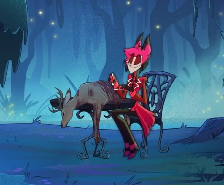 i wanna do that alastor eating a deer moment in game!!!!!!!!!!! | Fandom