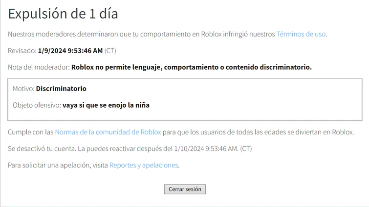 oigan pibes, el roblox me baneo xd | Fandom