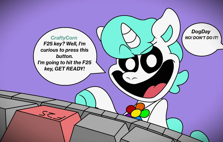 CraftyCorn and the F25 Key. | Fandom
