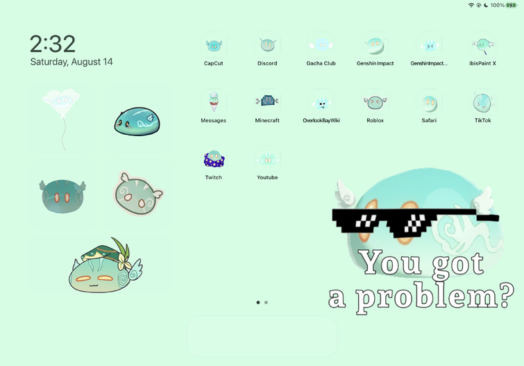 Do you like my anemo slime ipad design? | Fandom