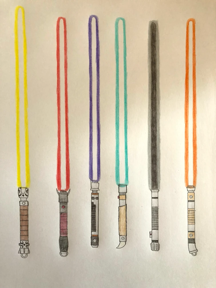 🎨 Lightsaber Concept Art with Blades & Color | Fandom